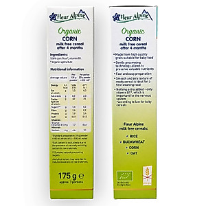 Fleur Alpine Corn Cereal 175g for Babies from 5 months From Germany New Packaging
