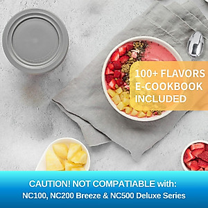 DENEBORE Ice Cream Containers 4 Pack - Extra Cups Replacement for Ninja Creami Pints and Lids - Compatible with NC300, NC301 & NC299AMZ Series Ice Cream Makers (Original 4 Pack)