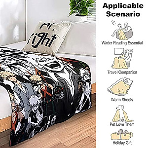 Anime Throw Blanket Merch Soft Plush Bedding Sofa Warm Flannel Fleece Blankets for Kids Adult Gifts 50&quot;x40&quot;