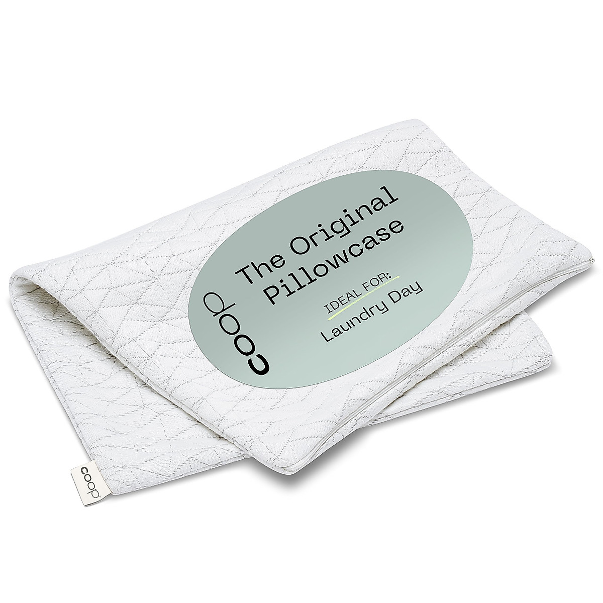 Coop Home Goods Original Pillow Case, Queen Size Pillow Case for Memory Foam Pillows, Breathable Ultra Soft Lulltra Fabric Cover with Zipper, Polyester/Rayon