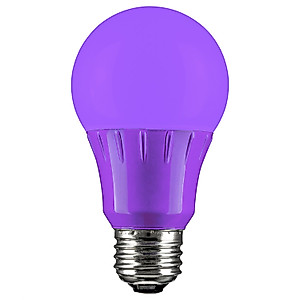 Sunlite 80132-SU LED A19 Standard a Type Light Bulb, 1 Pack, Purple