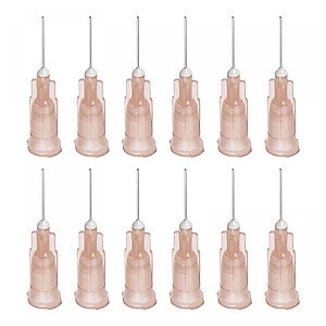 uxcell Industrial Blunt Tip Dispensing Needle with Luer Lock for Liquid Glue Gun, 26G 1/2", 20 Pcs (Light Brown)