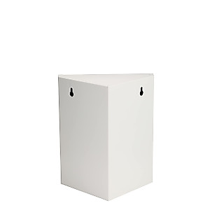 AdirMed Locking Corner Medicine Cabinet, Wall Mounted First Aid Corner Cabinet with Lock, Lockable Corner Wall Medicine Cabinet, 14.96" H x 14.96" W x 7.09" D