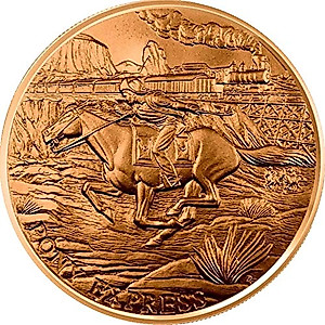 Jig Pro Shop Prospector Series 1 oz .999 Pure Copper Round/Challenge Coin (Pony Express)