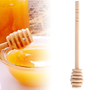 50Pcs Wooden Honey Dipper Sticks, Stirring Stick Server for Honey Jar Dispense Drizzle Honey(8cm)