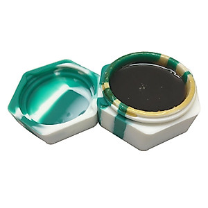 KUVIS 26ml Hexagon Silicone Container Non-stick Jars with Carving Tool