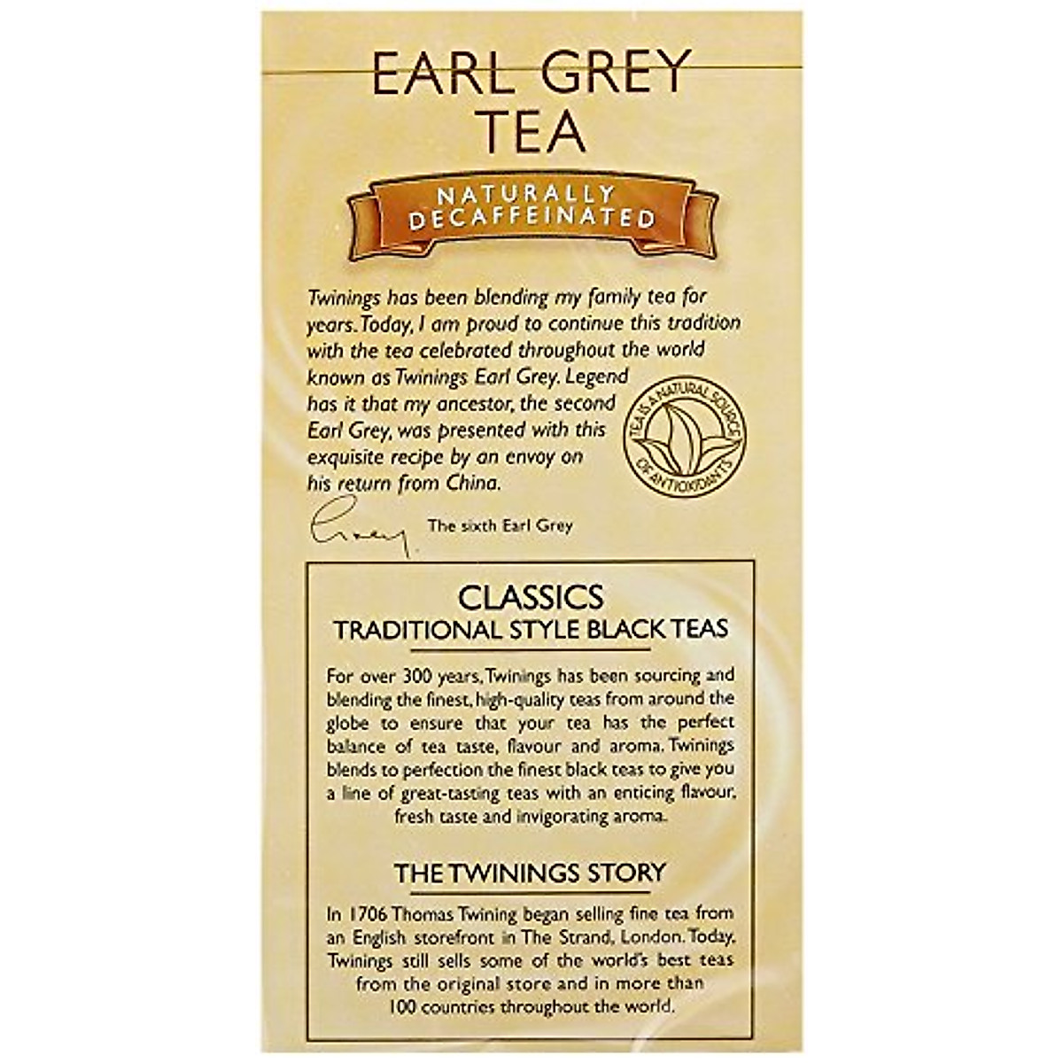Twinings Earl Grey Decaf Tea, 20 Count