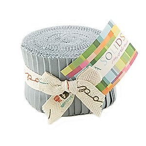 Bella Solids Silver Jr Jelly Roll (9900JJR 183) by Moda House Designer for Moda