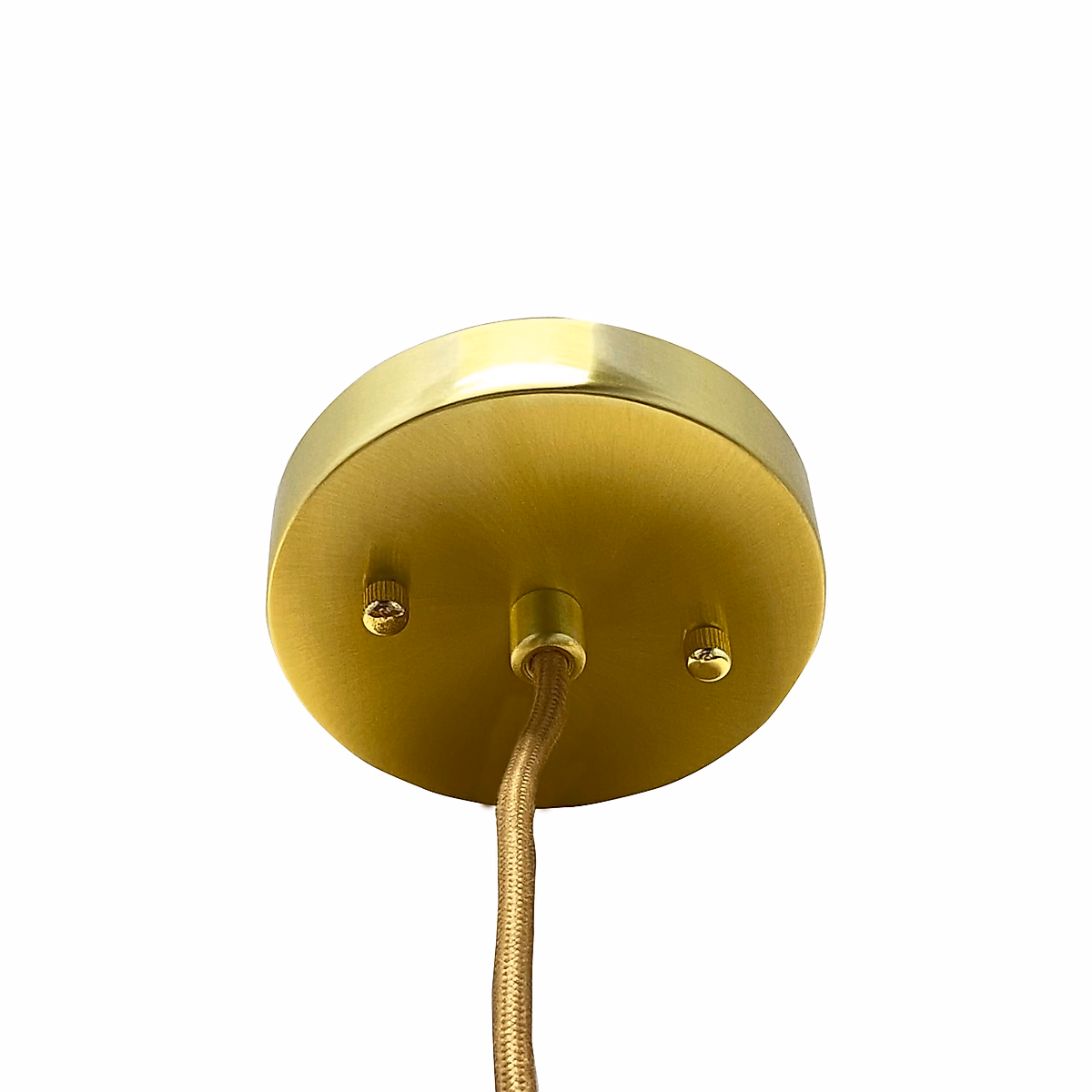 Creative Co-Op Open Weave Metal and Paper Rope Ceiling Light, Natural and Brushed Gold