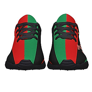 Juneteenth Shoes, Freeish Since 1865 African American Women Running Sneakers Unisex Casual Tennis Shoes Black Size 7