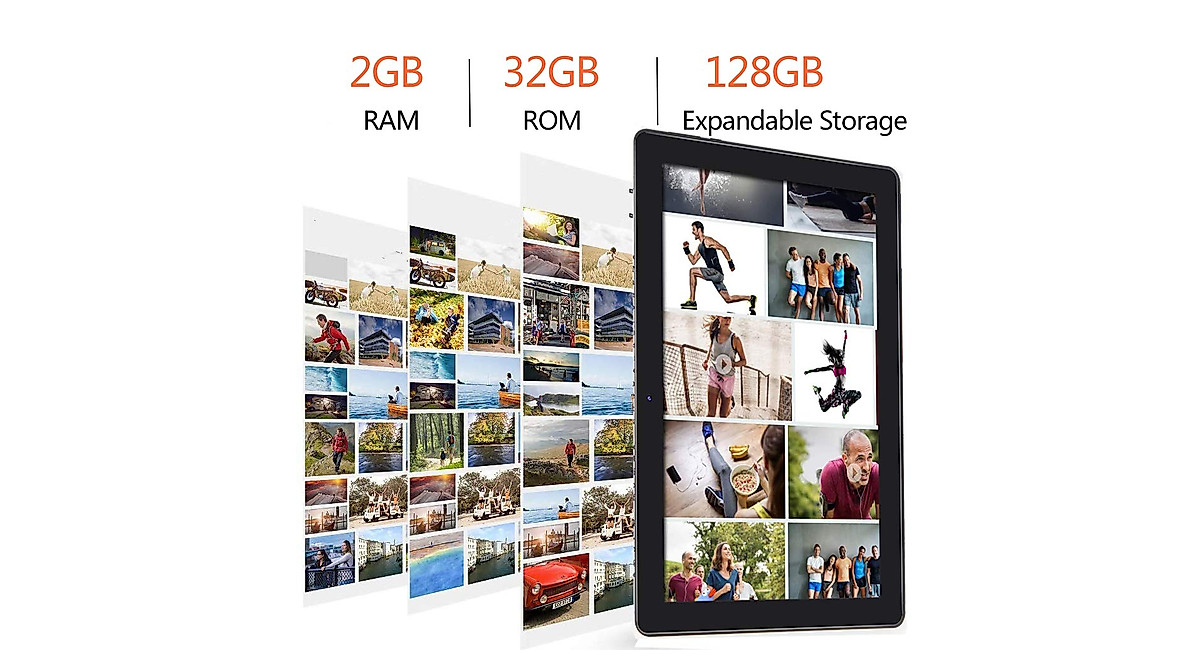 ZONKO 10 Inch Android Tablet - Dual Camera, 32GB Storage