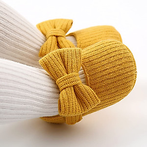 QWZban Baby Girls Mary Jane Flats with Bowknot Soft Newborn Infant Crib Shoes Wedding Party Dress Shoes First Walkers
