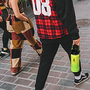 Farsea Insulated Water Bottle With Paracord Handle, Protective Silicone Boot and 2 Lids (Straw Lid & Spout Lid), Stainless Steel Water Bottle Wide Mouth, Double Wall Sweat-Proof BPA-Free, 24 oz