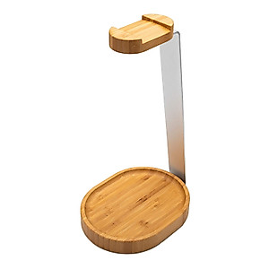 Audio-Technica ATH-M70x Professional Monitor Headphones Bundle with Wooden Headphone Stand (Bamboo Brown) (2 Items)