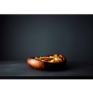 Nambè Butterfly 2-Piece Chip and Dip Set, Silver/Wood, Medium