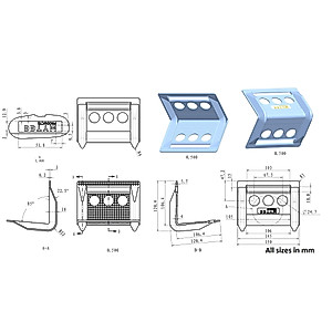 Mytee Products (100 Pack V Shaped Board 4" Blue Plastic Corner Edge Protectors for Cargo Loads | Tie Down Strap Guard for Winch, Ratchet Straps on Flatbed Trailers | V-Style Tie Downs Edge Protectors