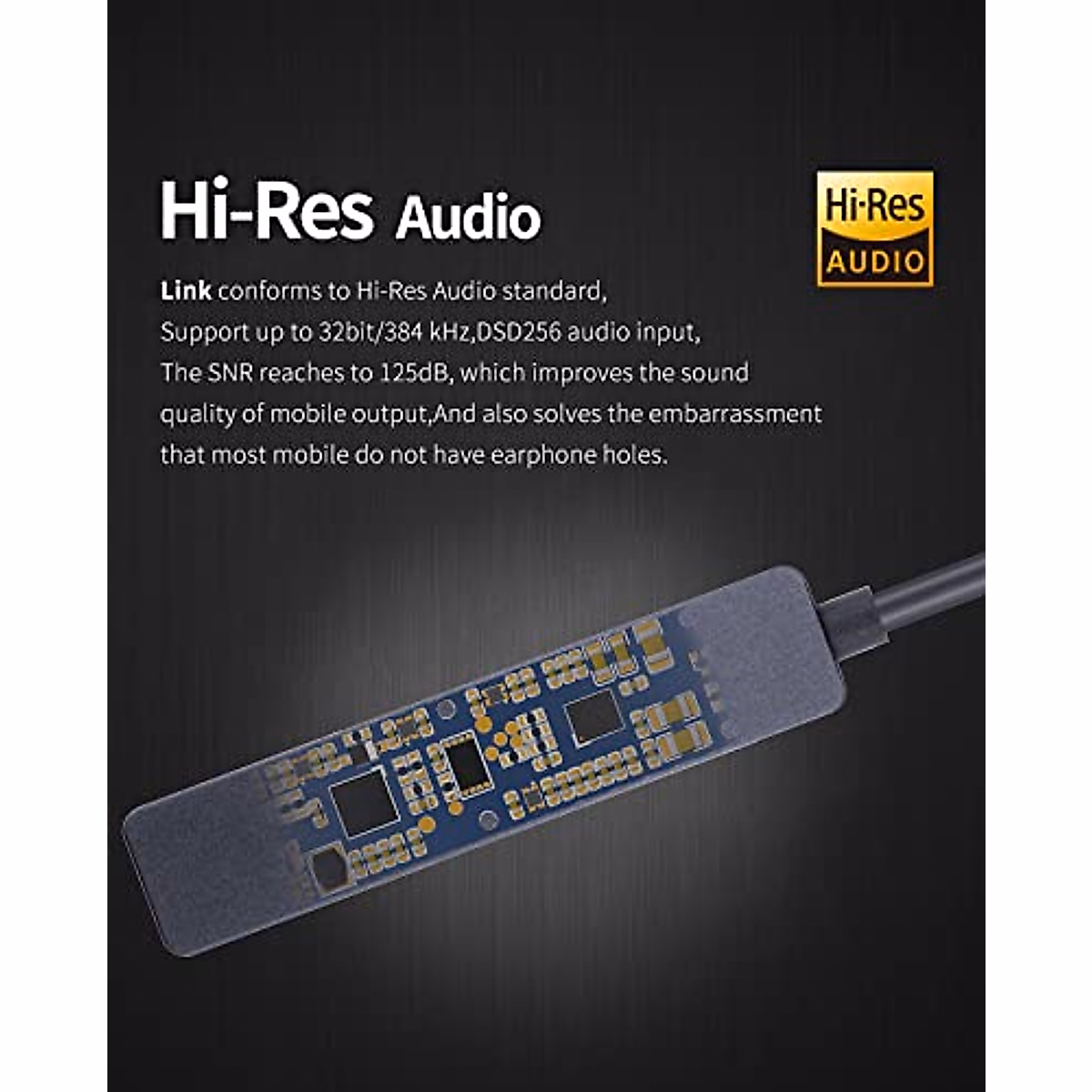 Linsoul XDUOO Link V2 USB DAC Headphone Amplifier with CS43131 Chip, Type-C Input, 3.5mm Output for Mobile Phone PC (Link V2, Gray)