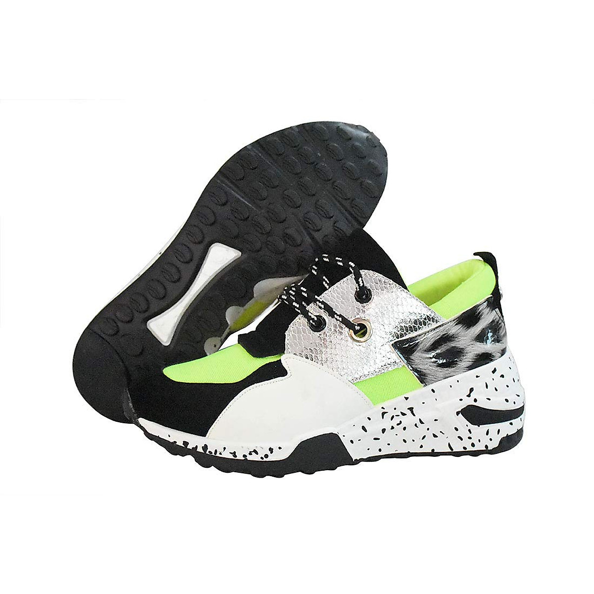 LUCKY STEP Women's Climbing Hiking Retro Jogger Cliff Sneakers Running Sport Trainer Shoes (10 B(M) US, Neon Green)