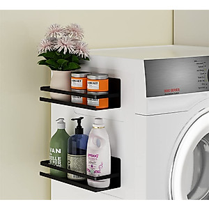 SANNO Magnetic Spice Rack for Refrigerator, Magnetic Paper Towel Holder Strong Magnet Shelf Kitchen Storage Organizer for Side of Fridge,Over Stove,Save Space on Counter