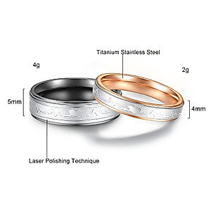 Global Jewelry Titanium Stainless Steel We Love Each Other Wedding Band Set Anniversary/engagement/promise/couple Ring Best Gift