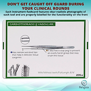 Surgical Instrumentation Flash Cards for Technologists Exam, Medical Students, Operating Room Nurses - Illustrated Instrument Index Cards for General Surgery Ob/GYN Cardio ,Orthopedics, Vascular 2