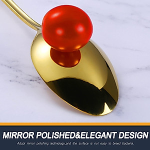 12-Pieces Silverware Set, Flatware Set for 6, Stainless Steel Tableware Cutlery Set with Spoons Forks, Utensil Sets for Home Kitchen Restaurant Hotel, Dishwasher Safe (Gold)