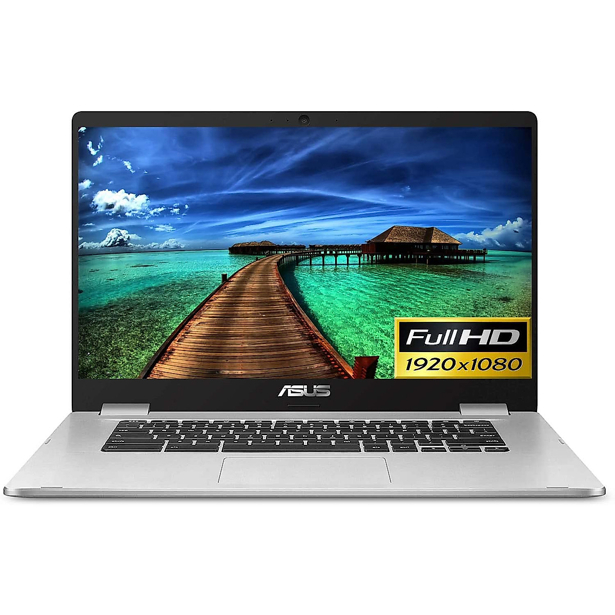 ASUS 15 Slim Chrome OS Laptop Intel Processor up to 2.4GHz 15.6in Full HD NanoEdge-Display with 180 Degree-Hinge 4GB DDR4 64GB Storage WiFi + BT (C523 – Renewed)
