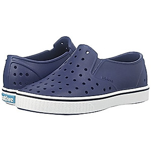 Native Shoes, Miles, Kids Shoe, Regatta Blue/Shell White, 3 M US Little Kid