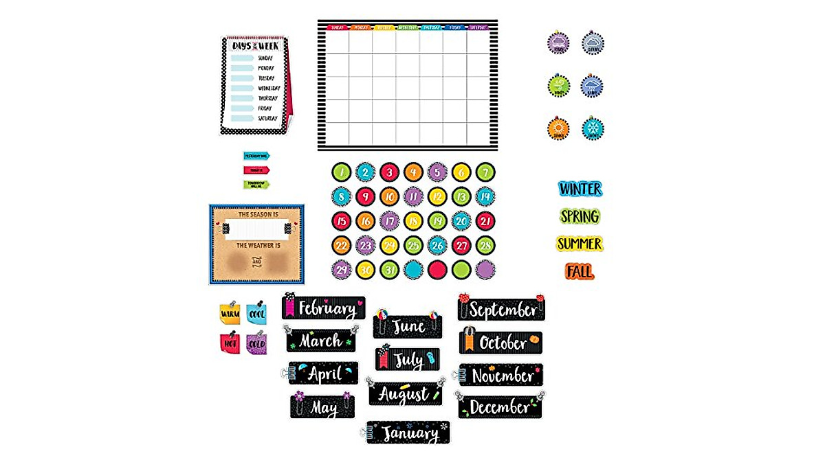 Creative Teaching Press Bright Calendar Set for Classroom Learning