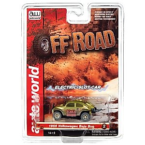 Auto World Xtraction 1965 Volkswagen Baja Bug (Green) HO Scale Slot Car