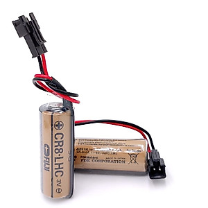 zoyfayl 5 Pcs 2600mAh Lithium Battery Replaces Fuji FDK CR8.LHC 17430, Toto CR8-LHC TH559EDV410R, TOTO THP3053 Back Up Batteries for Eco EFVS, Toto Flush Valves and Faucets