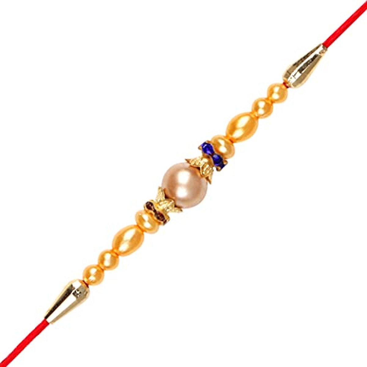 CHERKRAFT Pearl Rakhi for Brother Simple Rakhi for Small Bro Bhai Thread Bracelet Raksha Bandhan