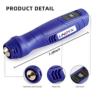 Cordless Heat Gun for Crafts,600℉Fast Heating,Rechargeable Mini Hot Air Gun for Shrink Wrapping,Epoxy Resin,Vinyl Wrap,Electronics,Candle Making,Embossing,Phone Repair,DIY