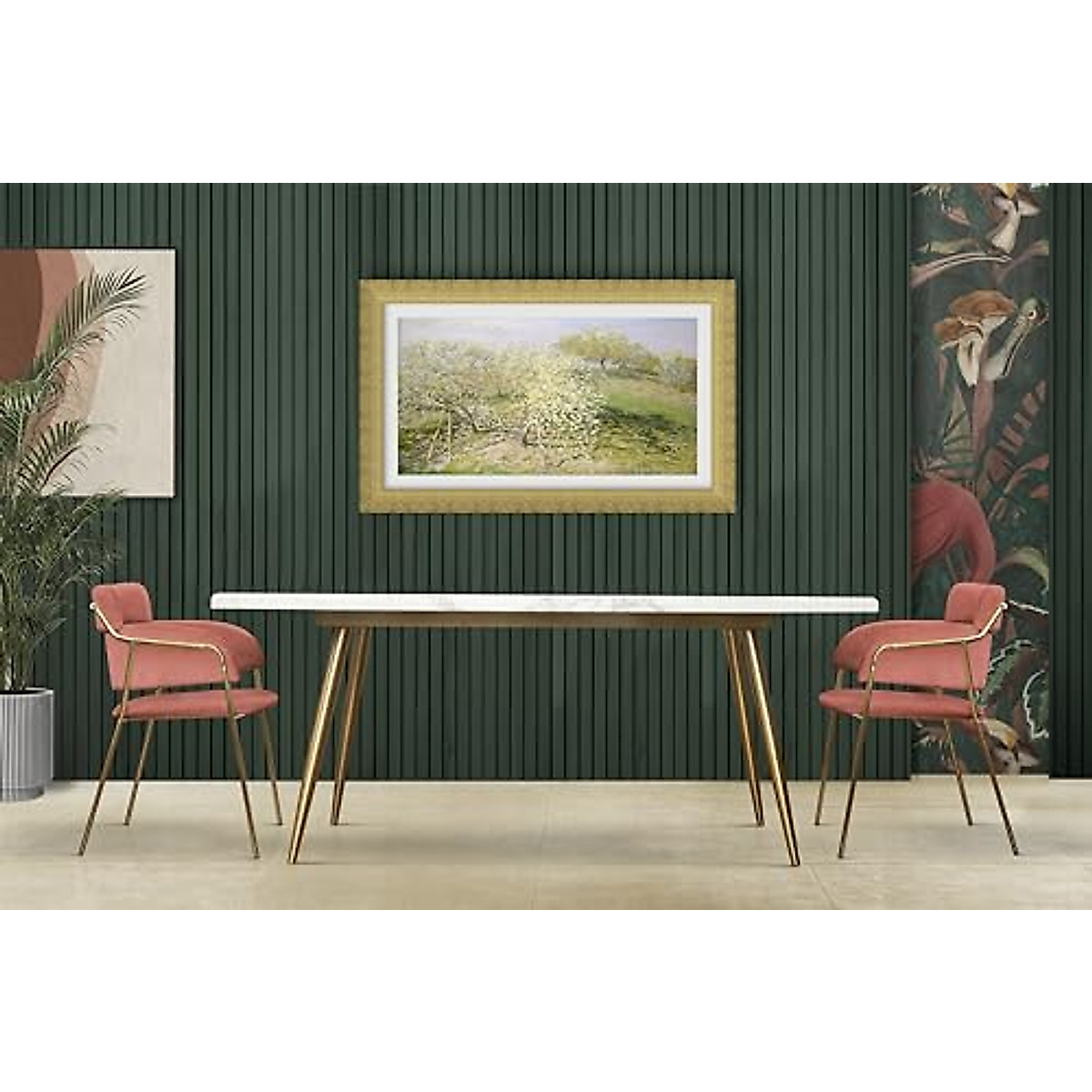 Frame My TV Deco TV Frames - Gatsby Gold Smart Frame Compatible ONLY with Samsung The Frame TV (Fits 2021-2025, 65")