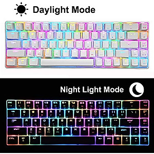 60% Mechanical Gaming Keyboard Blue Switch Mini 68 Keys Wired Type C Chroma RGB 18 Backlit Effects,Lightweight Gaming Mosue 6400DPI Honeycomb Optical,Gaming Mouse Pad for Gamers and Typists(Green)