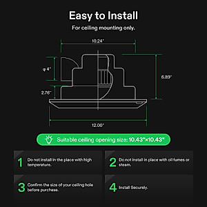 VIVOSUN Bathroom Ventilation and Exhaust Fan with LED Light, Ceiling Mount Vent Fan & Adjustable Light Combo, 1.0 Sones, 110 CFM, 4 Inch Duct Fan for Bath, Shower, Office, Restroom, 105 sq. ft