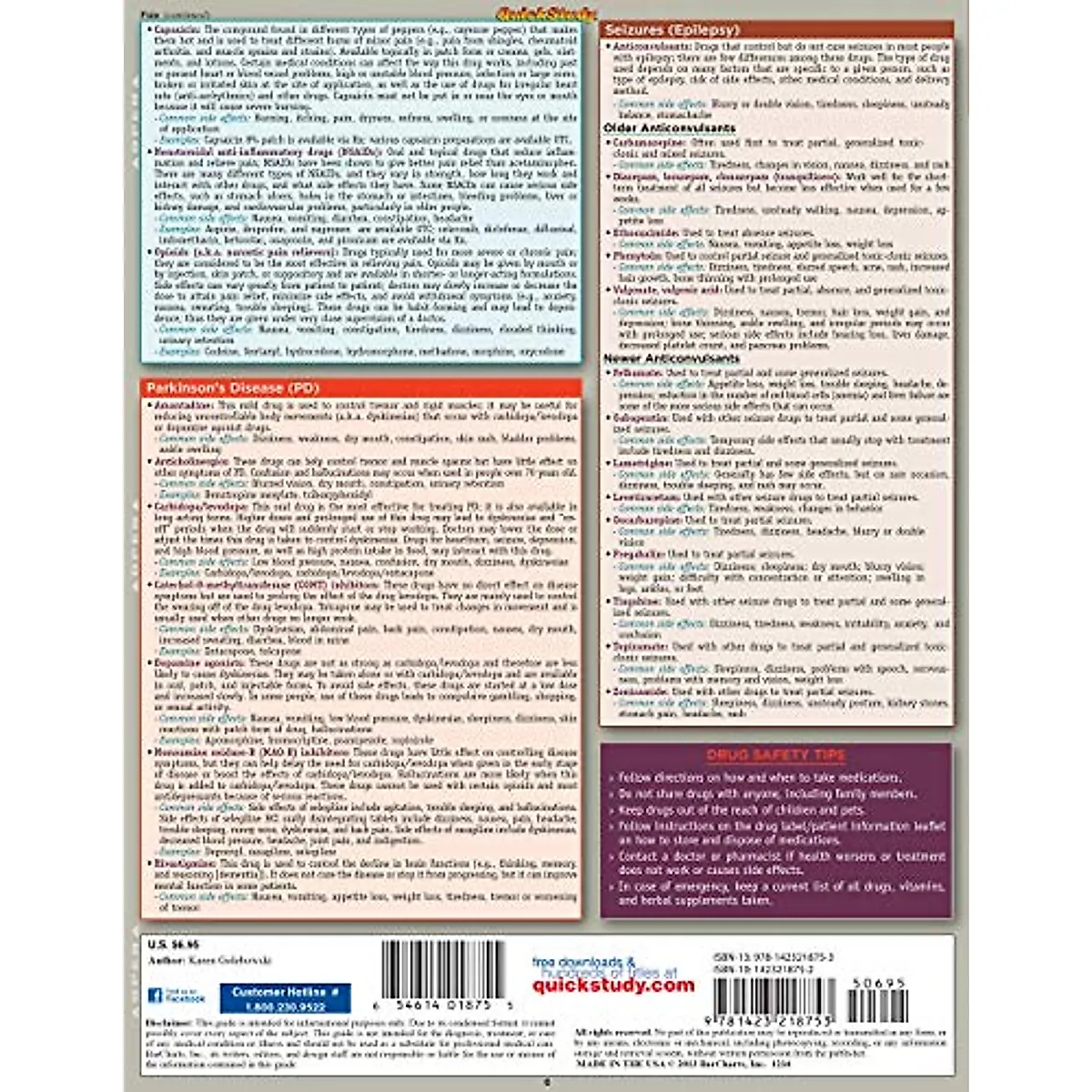 Pills & Medication QuickStudy Laminated Reference Guide (QuickStudy Health)