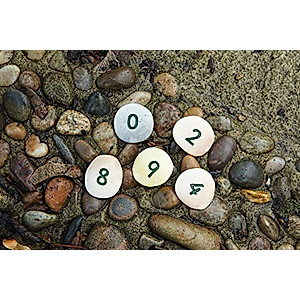 Yellow Door YD-11 Number Pebbles, Kindergarten Grade to 3 Grade, 5" H, 3" L, 3" W