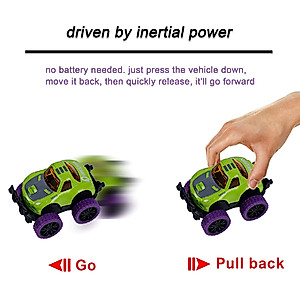 WATERGLIDE Set of 12 Pull Back Cars for 3-6 Year Old Boys, Easter Eggs Filled with Pullback Monster Vehicles Toys, Easter Egg Hunt, Basket Stuffers Filler, Party Favor Easter Gifts for Boys Age 3-6