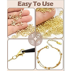 700 Pieces Lobster Claw Clasps and Open Jump Rings Set,Lobster Clasps for Jewelry Making Necklace Clasp Bracelet Jewelry Clasps for Women
