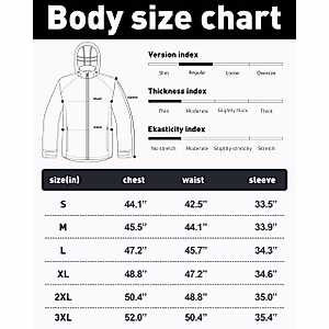 ATLASLAVA Men's Packable Rain Jackets Lightweight Waterproof Reflective Windbreaker Coat with Hood Cycling Running Golf Orange 2XL