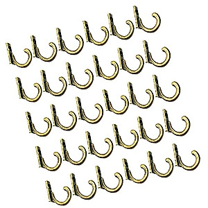 DD-life 30pc Vintage Bronze Wall Mounted Single Hook Hangers ，Door Hooks,Wall Hooks Hooks for Hanging with 30 Pieces Screws for Jewelry, Keys, Hats and Other Small Items.