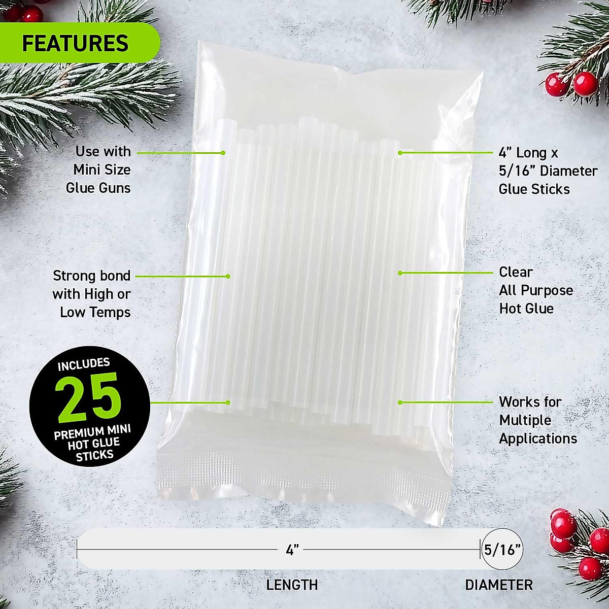 Hot Glue Gun, Surebonder Mini Size 10W High Temperature Glue Gun Kit with 25 Glue Sticks