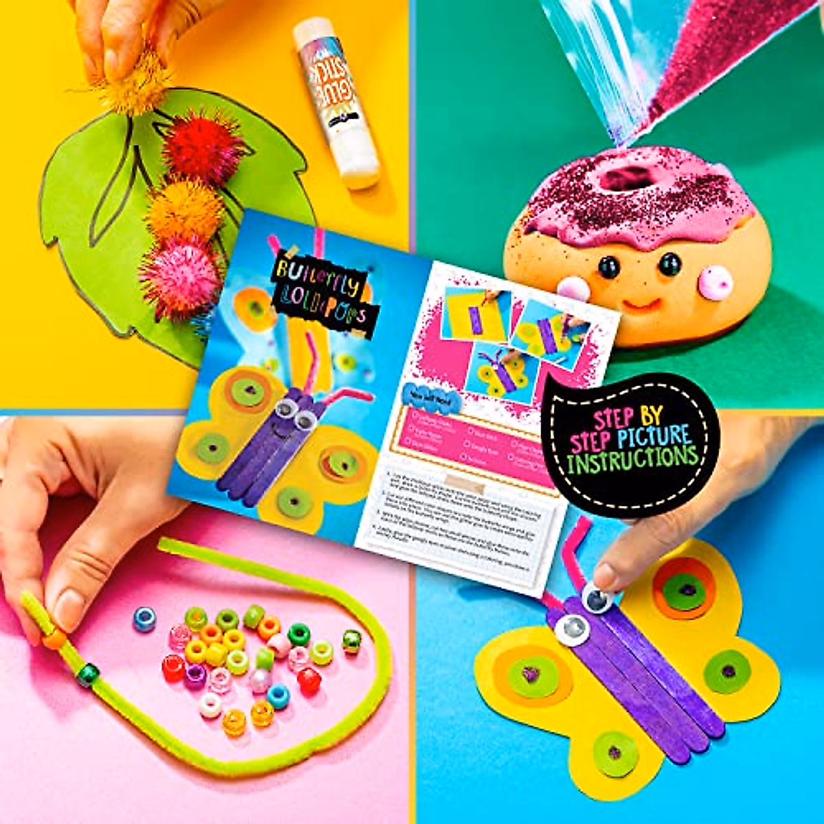Original Stationery Jumbo Playdate Craft Kit, Over 1000 Fun Arts & Crafts Supplies to Make Slime Art & Kids Crafts, Ultimate Craft Set for Crafty Kids
