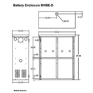 MidNite Solar MNBE-D Battery Enclosure