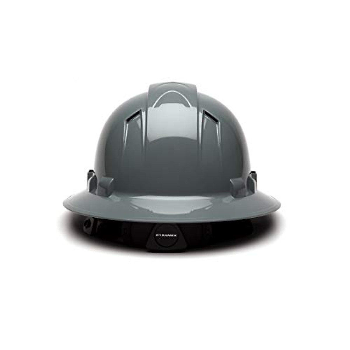 Pyramex Ridgeline Full Brim Hard Hat, Vented, 4-Point Ratchet Suspension, Slate Gray