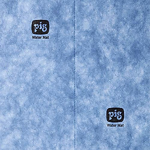 PIG Water Absorbent Mat - Reusable - 50 Pack - 15" x 19" Pads - Blue and White - PM50539