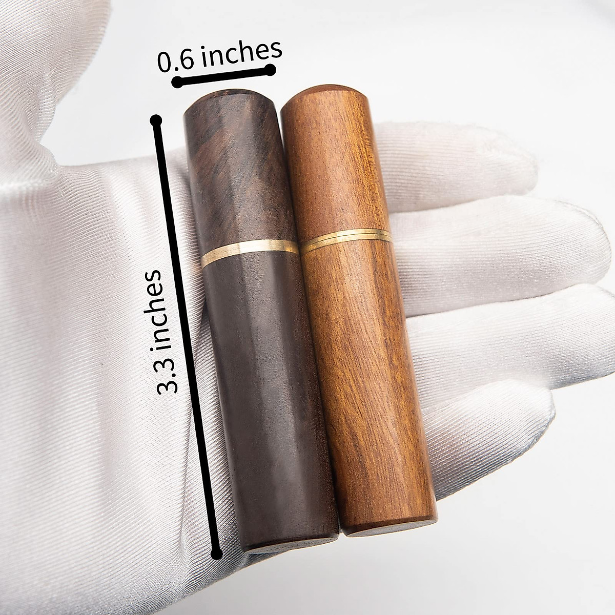 Huwane Toothpick Holder Portable Wood Toothpick Case Waterproof Handmade Craft Toothpick Pocket Box for Storage Toothpick, Needle, Pill, Bead, Ear Pick, Cotton Swab and Other Small Object (4 Packs)