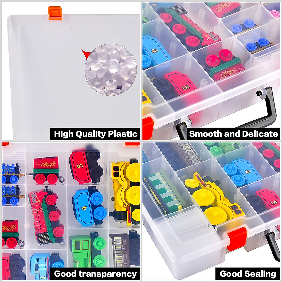 ALCYON Toy Storage Case Compatible with Thomas & Friends MINIS Engines/for Mini Brands Toys Series 1 2 3 4 /for Disney Doorables Collectible Mini Figures/for Mini Mart and More (Box Only)-White