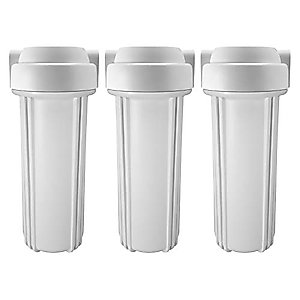 Express Water White Double O Ring Standard 10" Filter Housing for RO Reverse Osmosis System - 3 Pack